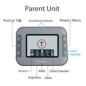 TimeFlys Video Baby Monitor with Camera and Audio C240v 2.4" Screen, Auto Night Vision,Two Way Talk, Temperature Monitoring and Warning,1000 Ft Range,Long Battery Life