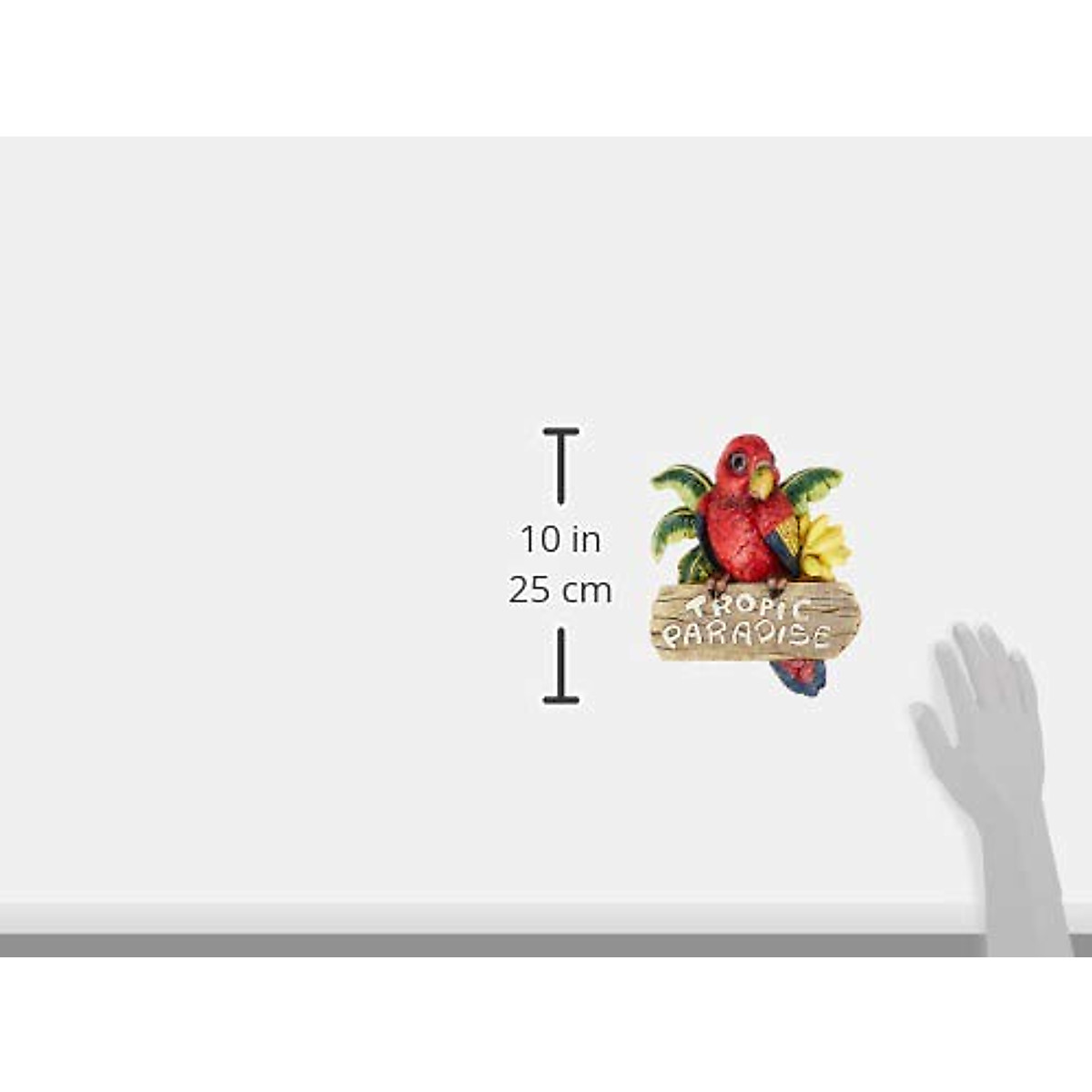 Design Toscano Tropic Parrot Paradise Wall Sculpture 10 Inch