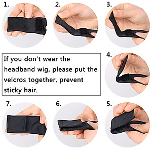 G&T Headband Wig for Women Black Straight Synthetic Headband Wig Glueless Heat Resistant Natutal Looking for Daily Party Use 24 Inch