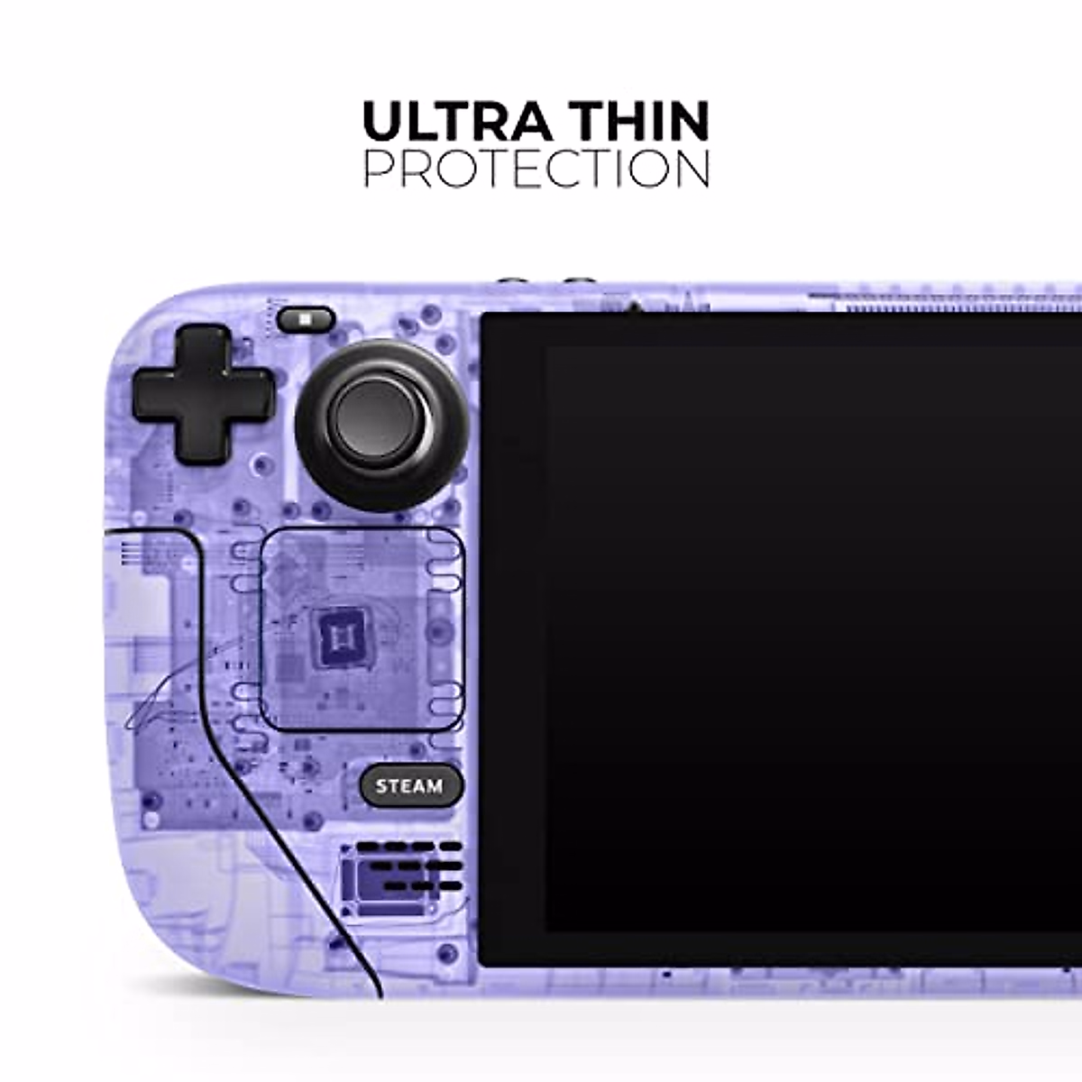 Design Skinz Premium Full-Body Cover Wrap Decal Vinyl Protective Skin-Kit Compatible with The Steam Deck Handheld Gaming Computer (Purple XRAY Internals)