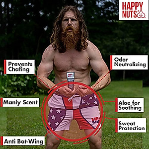 Happy Nuts Comfort Cream | Deodorant For Men | Anti-Chafing, Sweat Defense & Odor Control