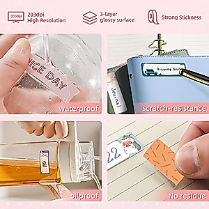 HPRT Label Maker Machine with 4 Tapes, H11 Bluetooth Cute Label Makers, Compatible with Android iOS Waterproof Multiple Templates for Home Organization Office Labeling Inkless