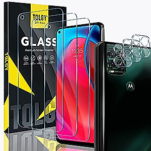 TQLGY 3 Pack Screen Protector for Motorola Moto G Stylus 5G (Not fit G Stylus 4G) with 3 Pack Camera Lens Protector, Tempered Glass, 9H Hardness - HD - Bubble Free - Anti-Scratch - Easy Installation