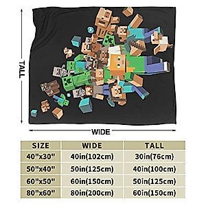 Air Conditioning Blanket Game Throw Blanket Super Soft Blanket for Bedroom Livingroom Sofa Bed Car 50"X40"