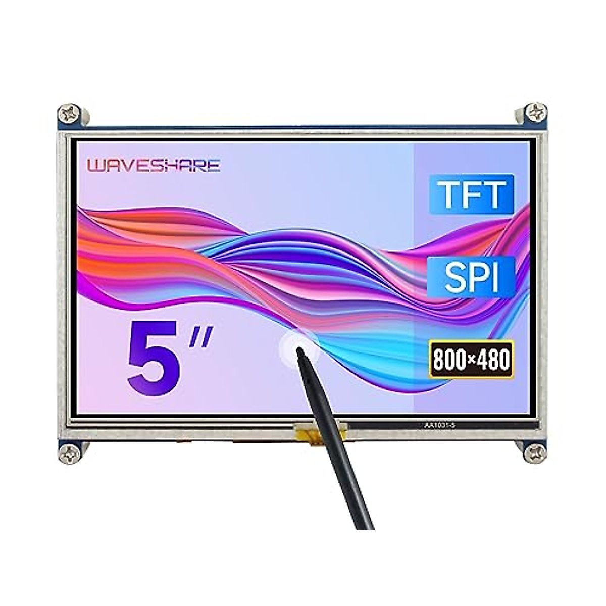 Waveshare 5inch Resistive Touch Screen LCD, 800×480, HDMI, Low Power Consumption, Compatible with Raspberry Pi 4B / 3B+ / 3A+ / 3B / 2B / 1B+ / 1A+