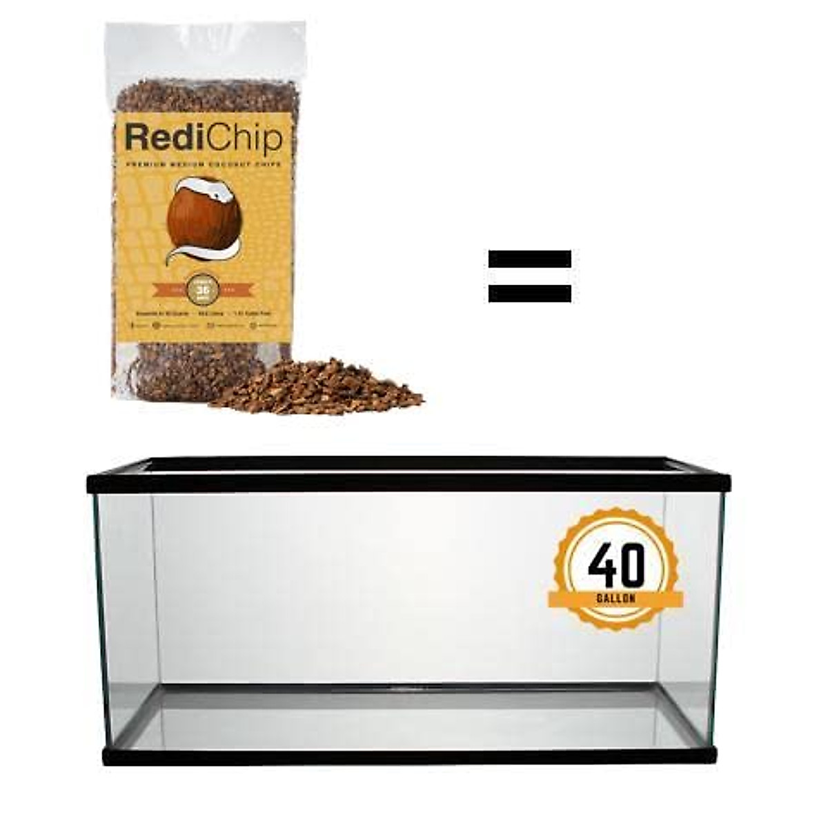 RediChip Coconut Chip Substrate for Reptiles 36 Quart Loose Medium Sized Coconut Husk Chip Reptile Bedding for Snakes, Tortoises, Geckos, Frogs, or Lizard Terrarium Tanks…