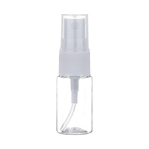 waka 12 Pack 0.35oz/10ml Empty Small Spray Bottle, Clear Plastic Fine Mist Mini Spray Bottle for Travel, Cleaning, Essential Oils, Perfume + Microfiber Cleaning Cloth
