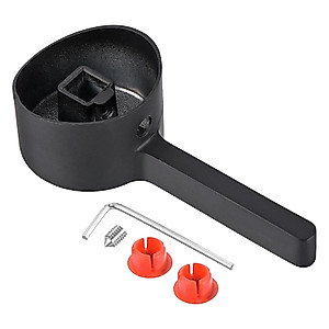 uxcell Single Lever Faucet Handle for 35mm Cartridge, Zinc Alloy Faucet Handle Replacement for Kitchen Bathroom Shower, 4"x1.8", Black