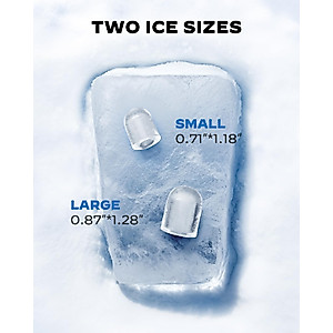 HOMEZAY Countertop Ice Maker, Compact Ice Maker with Larger 2.5L Expanding Ice Basket & 1.8L Water Tank, Smart Touch Control, 9 ICES in 6 Mins, 26 lbs per Day, Self-Cleaning, for Home/Party/Office/RV