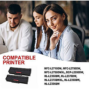 JOTO Compatible Toner Cartridge Replacement for Brother TN760 TN-760 TN730 TN-730 for MFC-L2710DW MFC-L2750DW HL-L2370DW DCP-L2550DW HL-L2350DW HL-L2395DW HL-L2390DW Laser Printer ( 2-Pack )