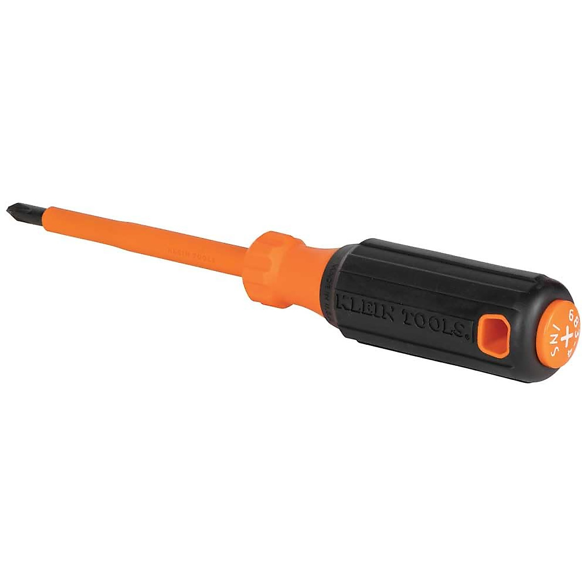 Klein Tools 85076INS Insulated Screwdriver Set features 1000V Screwdrivers, (3) Phillips and (2) Slotted and Square Tips, 6-Piece