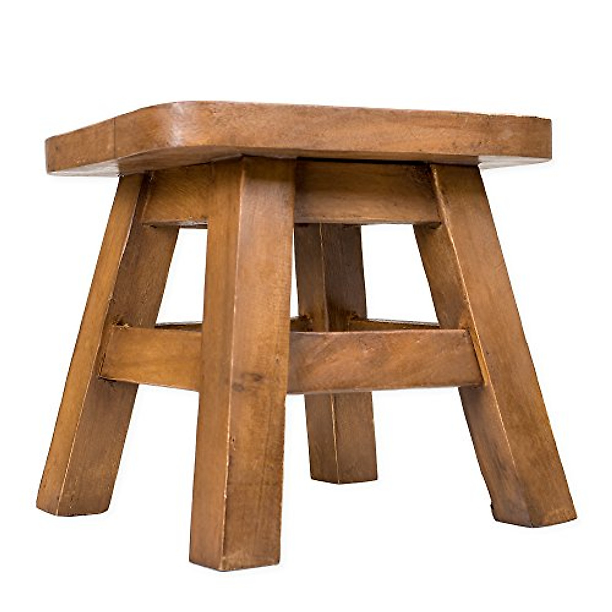 Sea Island Imports Giraffe Design Hand Carved Acacia Hardwood Decorative Short Stool