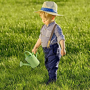 Linkidea 1.5 L Metal Watering Can, Children's Potted Watering Can, Garden Watering Can Sprinkler Iron Watering Can for Indoor, Outdoor, Office, Garden Plant Watering Can (Green)