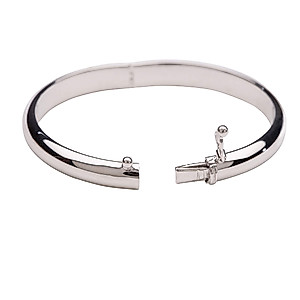 Children's .925 Sterling Silver Baby Bangle Bracelet for Babies, Toddlers and Little Girls (Child-Medium)