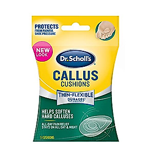 Dr. Scholl's CALLUS CUSHION with Duragel Technology, 5ct // Relieves Callus Pressure and Provides Cushioning Protection against Shoe Pressure and Friction for All-Day Pain Relief