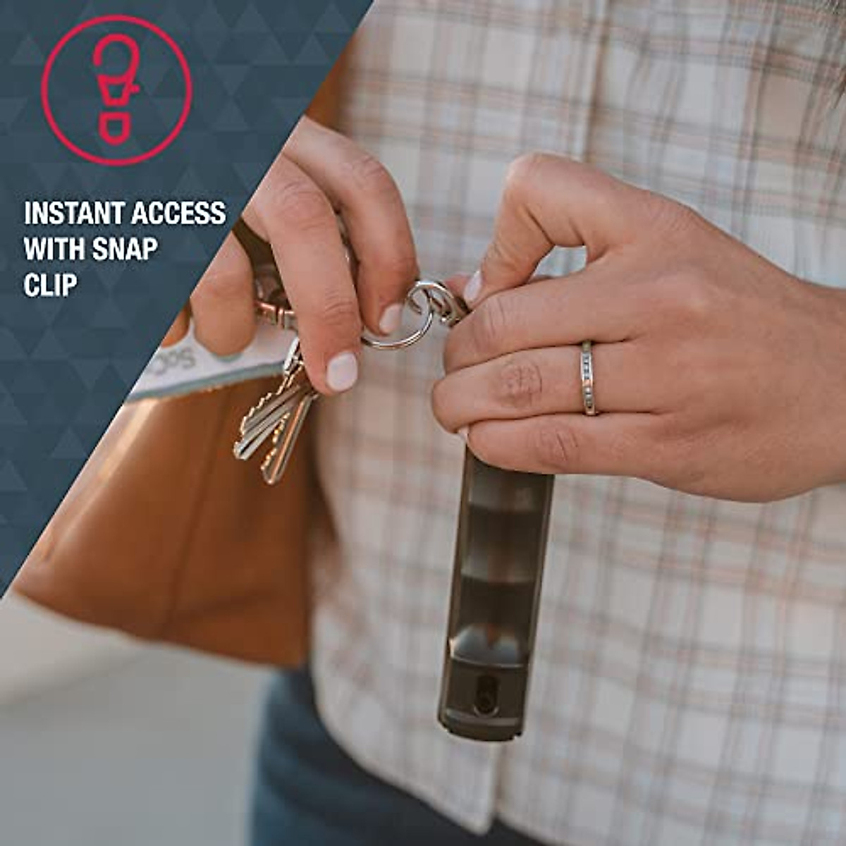 SABRE Pepper Gel Kit with Blue Water Practice Spray, 25 Bursts, Maximum Strength, Gel Is Safer, Ergonomic Finger Grip, Fast Flip Top Safety, Comes With A Blue Water Practice Spray Canister