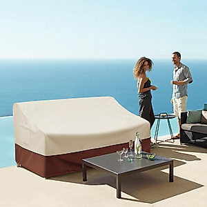 COSFLY Patio Furniture Covers Waterproof for Sofa, Outdoor Loveseat Covers for Lawn Heavy Duty Fits up to 54W x 38D x 35H inches