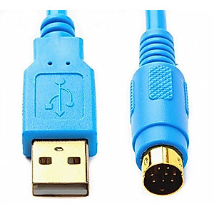 EZSync USB Programming Cable for Mitsubishi Melsec FX Series PLCs, USB to RS422, FX-USB-AW Compatible, EZSync505