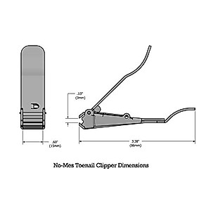No-mes Toenail Clipper, Catches Clippings, Patented Ergonomic Grip, Made in USA