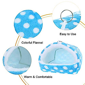 Filhome Small Animal Bed Set, Hamster Hammock House Guinea Pig Bed Rat Sleep Pad Mat Cage Accessories for Sugar Glider Chinchilla