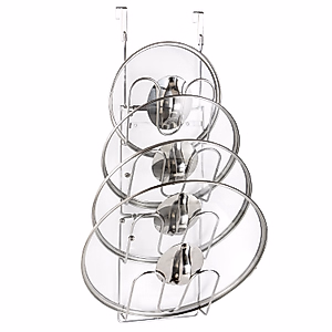 YQh The-Cabinet Pot Lid Organizer,Door Mounted Pot cover rack,Pot Lid Storage,Cabinet-Hanging Type Pot Lid Rack