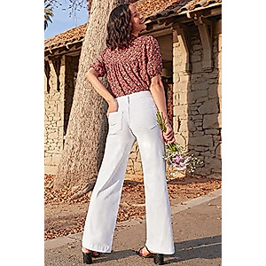 Royalty For Me Women's Wide Leg Sustainable Jean, White, 8