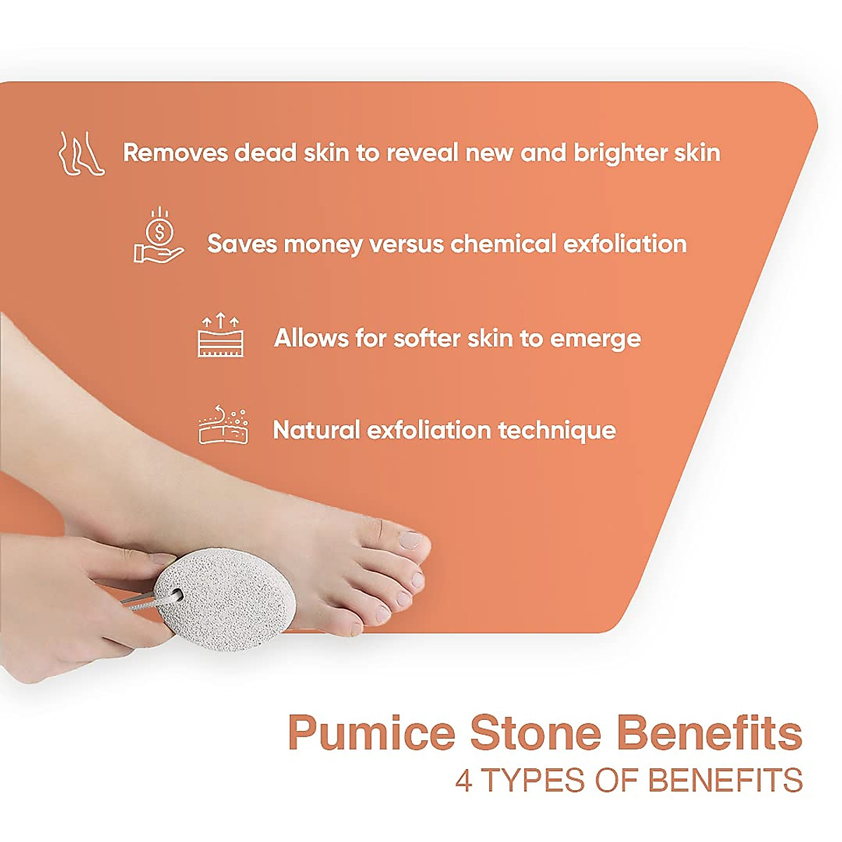 Jogi Life - (4pc) All Natural Pumice Stones | HARD Callus Remover | Premium Foot Filer Exfoliator to Remove Dead Skin |