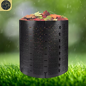 SunVara Compost Bins Outdoor Compost Bin Outdoor Composter Easy Assembling Large Capacity Yard Waste Bins Compost Bin Outside Outdoor Composting Bins