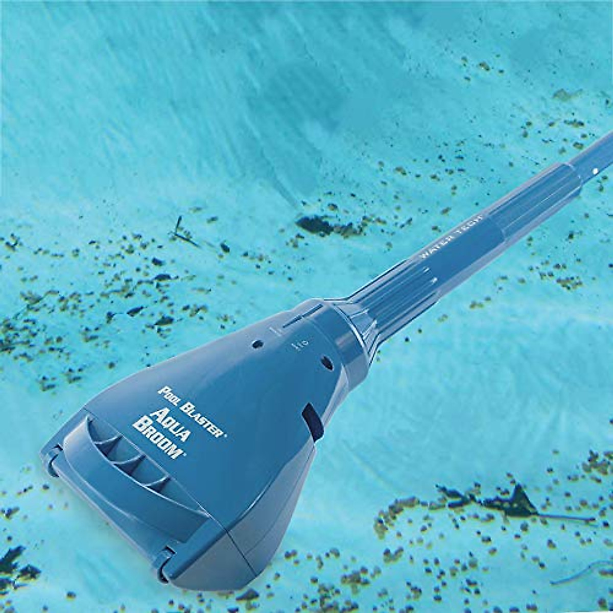POOL BLASTER Aqua Broom XL Ultra Cordless Pool & Spa Vacuum Cleaner with Pole Set, Battery-Powered Handheld Hoseless, Ideal for Hot Tubs, Inground & Above Ground Pool Steps, by Water Tech