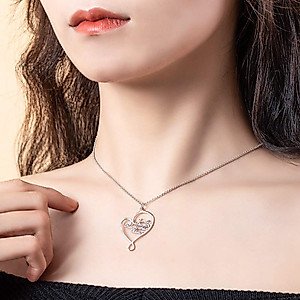 AILIN Hug Heart Name Necklace 925 Sterling Silver/Stainless Steel Custom 1-8 Name Pendant Mothers Days Jewelry Anniversary Birthday Gifts For Mom Grandma Wife