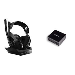 ASTRO Gaming A50 Wireless + Base Station for Playstation 4 & PC - Black/Silver (2019 Version) HDMI Adapter for Playstation 5