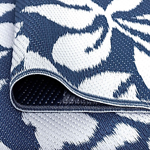 Reversible Plastic Straw, Water Resistant Outdoor Rug 6x9 for Patio, Deck, Porch, Camping, RV | Fade Resistant Outside Area Rugs for Patios | Size 5'11'' x 8'10''