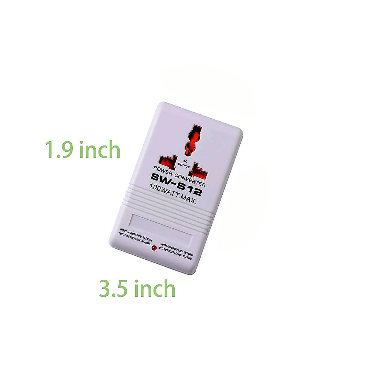 110V to 220V 100W Voltage Converter Travel Adapter, Power Converter AC 110V to 220V Step-Up & Down Voltage Converter Transformer