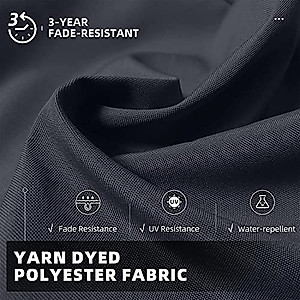 PURPLE LEAF 10' X 13' Patio Umbrella Outdoor Cantilever Rectangle Umbrella Aluminum Offset Umbrella with 360-degree Rotation for Garden Deck Pool Patio, Grey