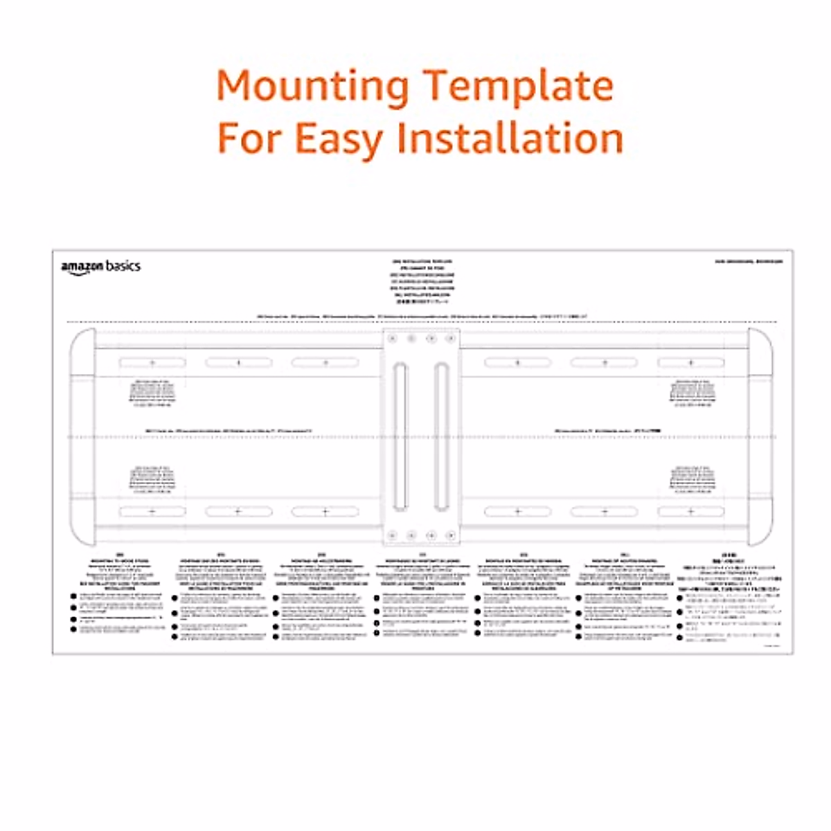 Amazon Basics Low Profile TV Wall Mount with Horizontal Post Installation Leveling for 32-Inch to 86-Inch TVs