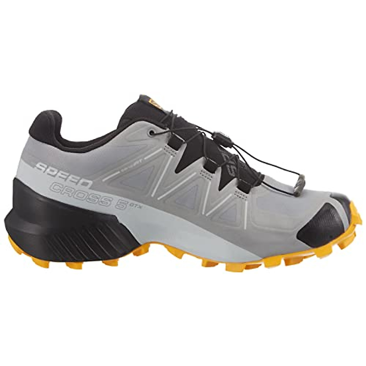 Salomon Speedcross 5 Gore-tex Trail Running Shoes for Men, Monument/Black/Saffron, 12