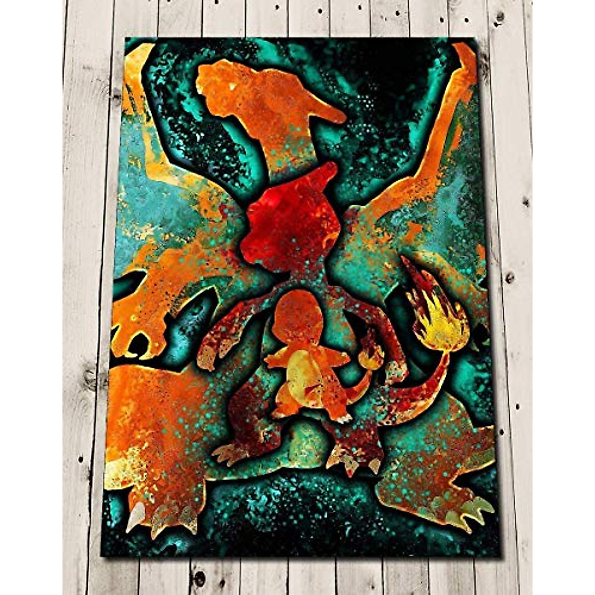 CHARIZARD Charmeleon Charmander EVOLUTION POKEMON Art Print Poster Wall Decor