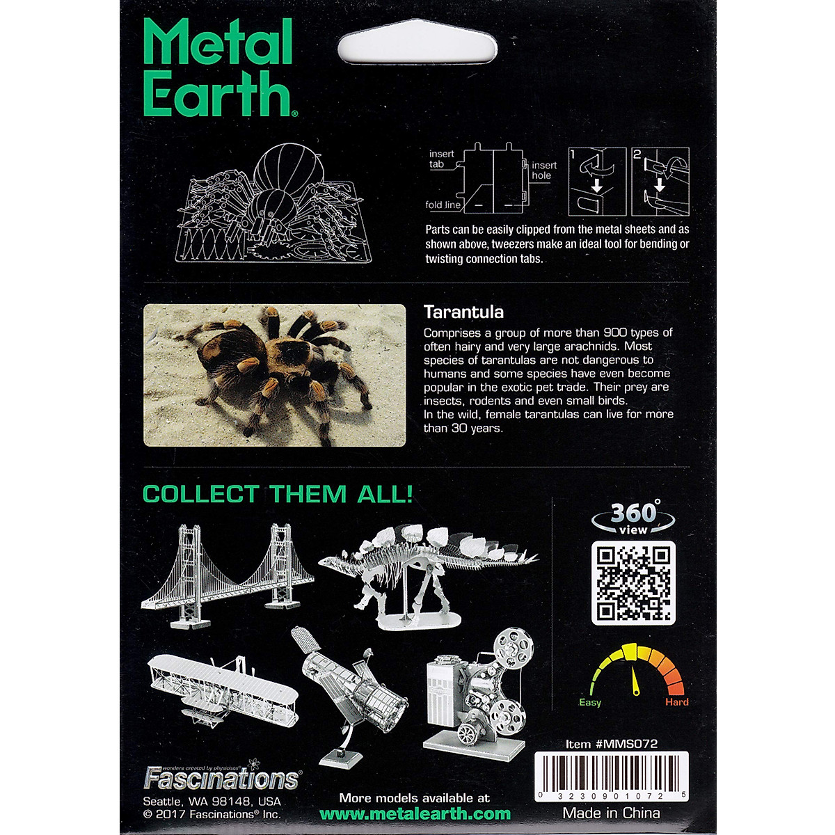 Metal Earth Tarantula Spider 3D Metal Model Kit Fascinations
