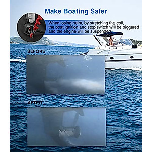 8M0092849 Boat Kill Switch Lanyard - [2 PCS] Boat Engine Emergency Stop Switch, Safety Lanyard Cord Tether for Mercury Mercruiser Outboard Motor Replacement 15920T54, 15920A54, 15920Q54, Red, 36 Inch