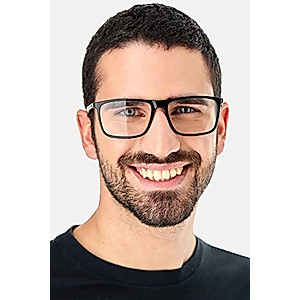 Carrera Men's 8862 Rectangular Prescription Eyewear Frames, Black, 55mm, 17mm