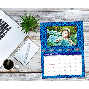 2024 Photo Frame Wall Spiral-bound Calendar (Add Your Own Photos) - 12 Months Desktop/Wall Calendar/Planner - (Edition #07)