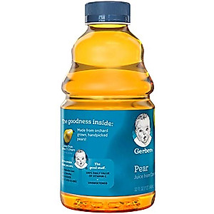 Gerber 100% Pear Juice, 32 FL Ounce (Pack of 6)
