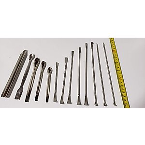 Beyondsupply-Lab Stainless Steel Medicine SPATULAS scoopula Spoon (a Set of 13) New