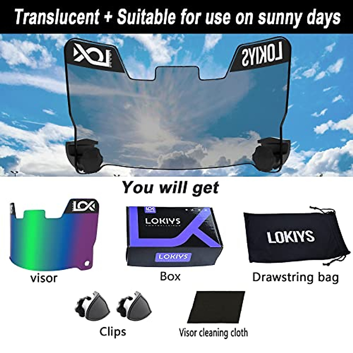 LOKIYS Football Visor - for Youth Football Helmets & Adult Football Helmets