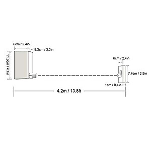 Retractable, Telescopic Adjustable Wall Mounted Drying Rope for Indoor Outdoor, Max Load 44lb(White) (Color : White)