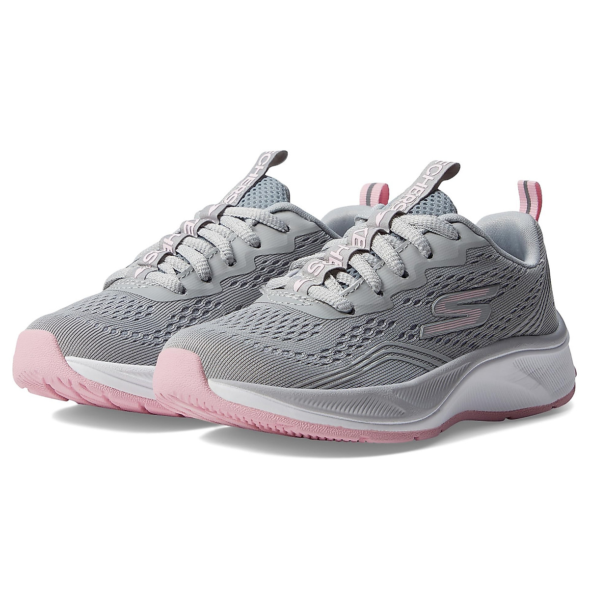 Skechers Kids Girls Skechers Elite Sport-Radian Sneaker, Gray, 2 Little Kid