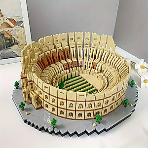 TzFioy Italy Rome Colosseum Building Blocks Set (5594Pcs) Famous World Architecture Amphitheatre Educational Toys Micro Bricks for Kids Adults