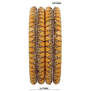 Efulgenz Indian Bangle Set Bollywood Style Rhinestone Crystal Bracelet Jewelry Set for Women