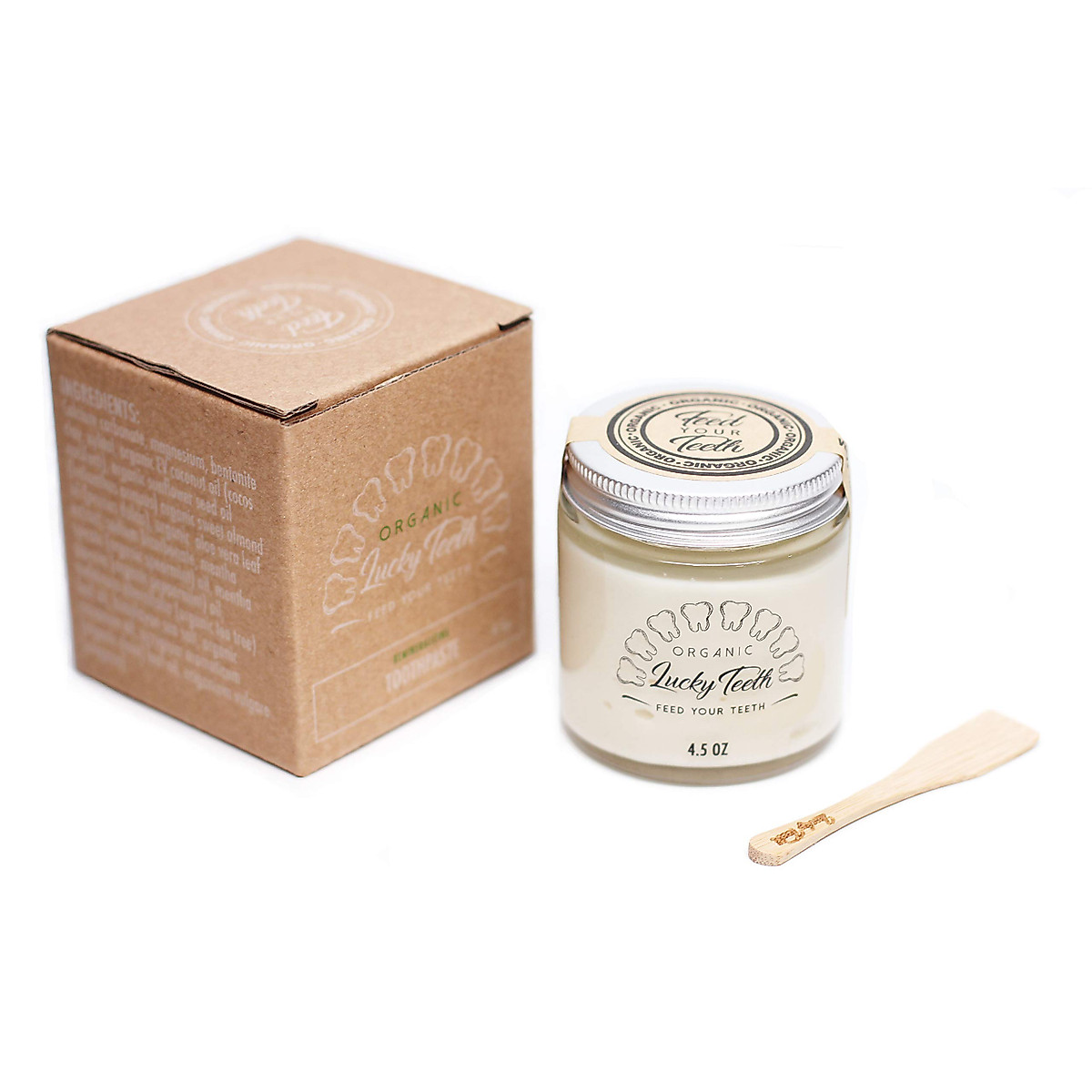 Lucky Teeth Organic Toothpaste-All Natural, Remineralizes and Fortifies Teeth and Gums. (4.5 oz 1 Pack)