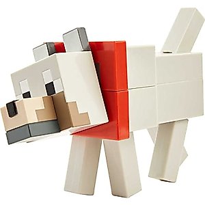Mattel Minecraft Fusion Wolf Figure Craft-a-Figure Set, Build Your Own Minecraft Character to Play with, Trade and Collect, Toy for Kids Ages 6 Years and Older